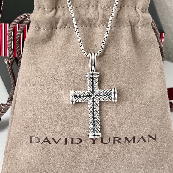 David Yurman | Accessories | David Yurman Sterling Silver Chevron Cross ...